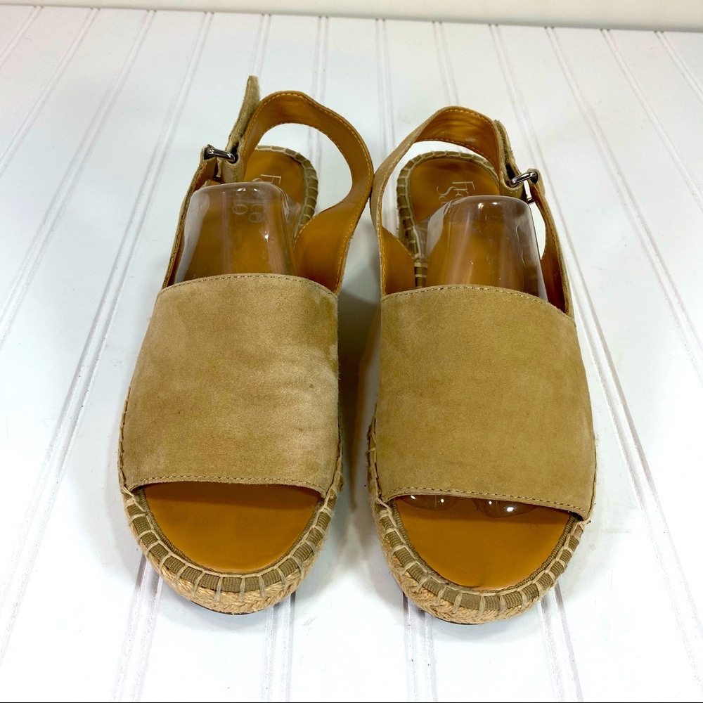 Franco Sarto Leanne Tan Suede Sling Espadrilles - Gem